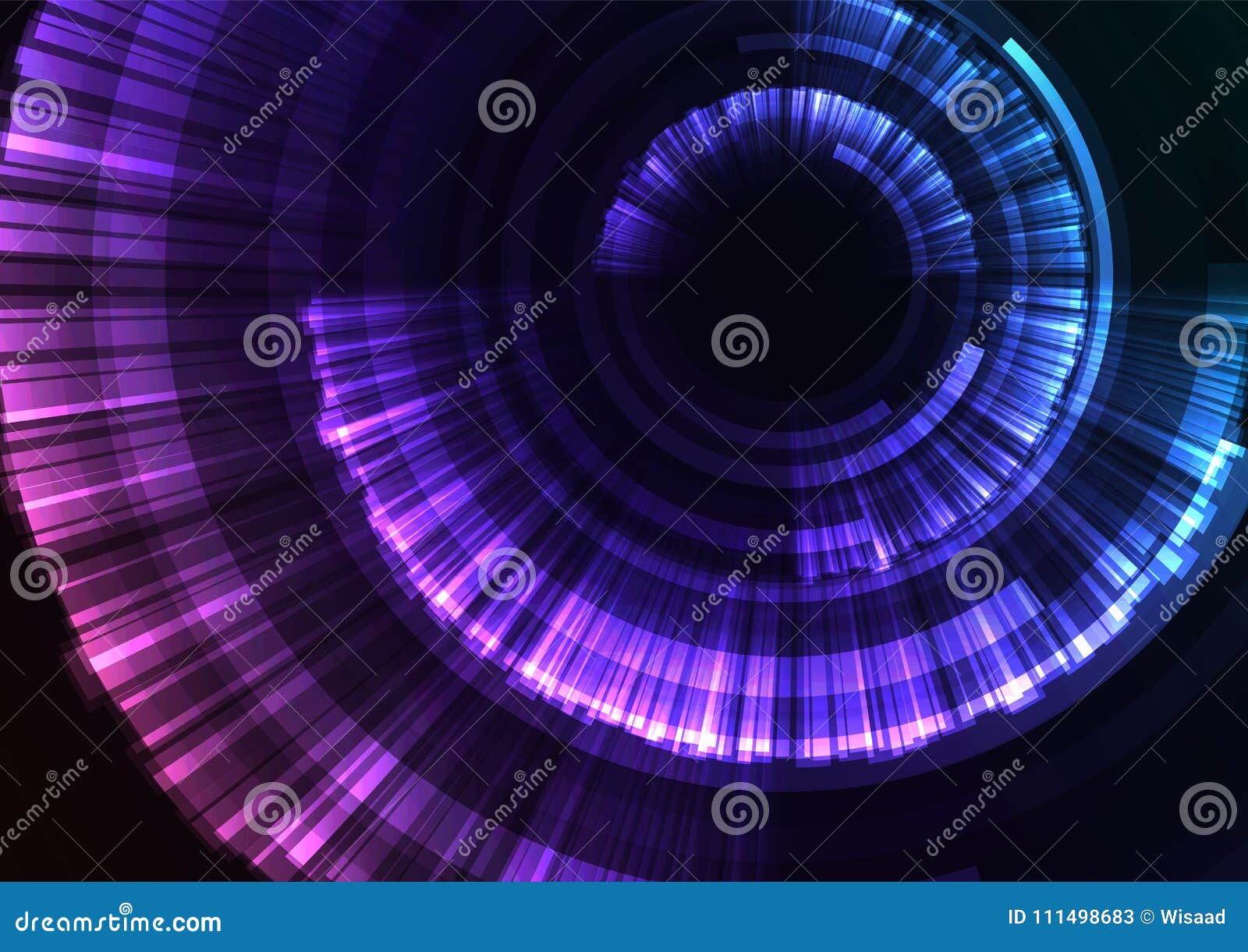 Cool Tone Abstract Digital Shell Grow Layer in Dark Background Stock ...