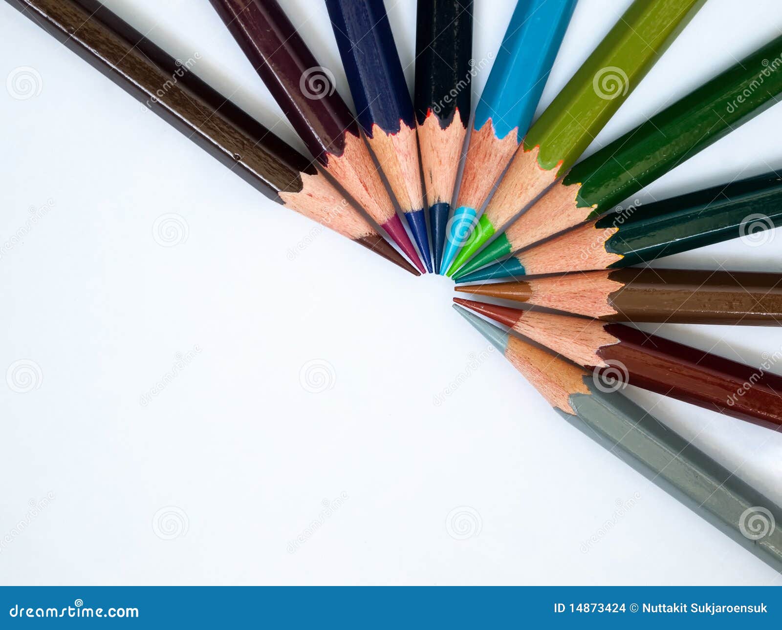 Cool tone color pencil stock photo. Image of drawing - 14873424