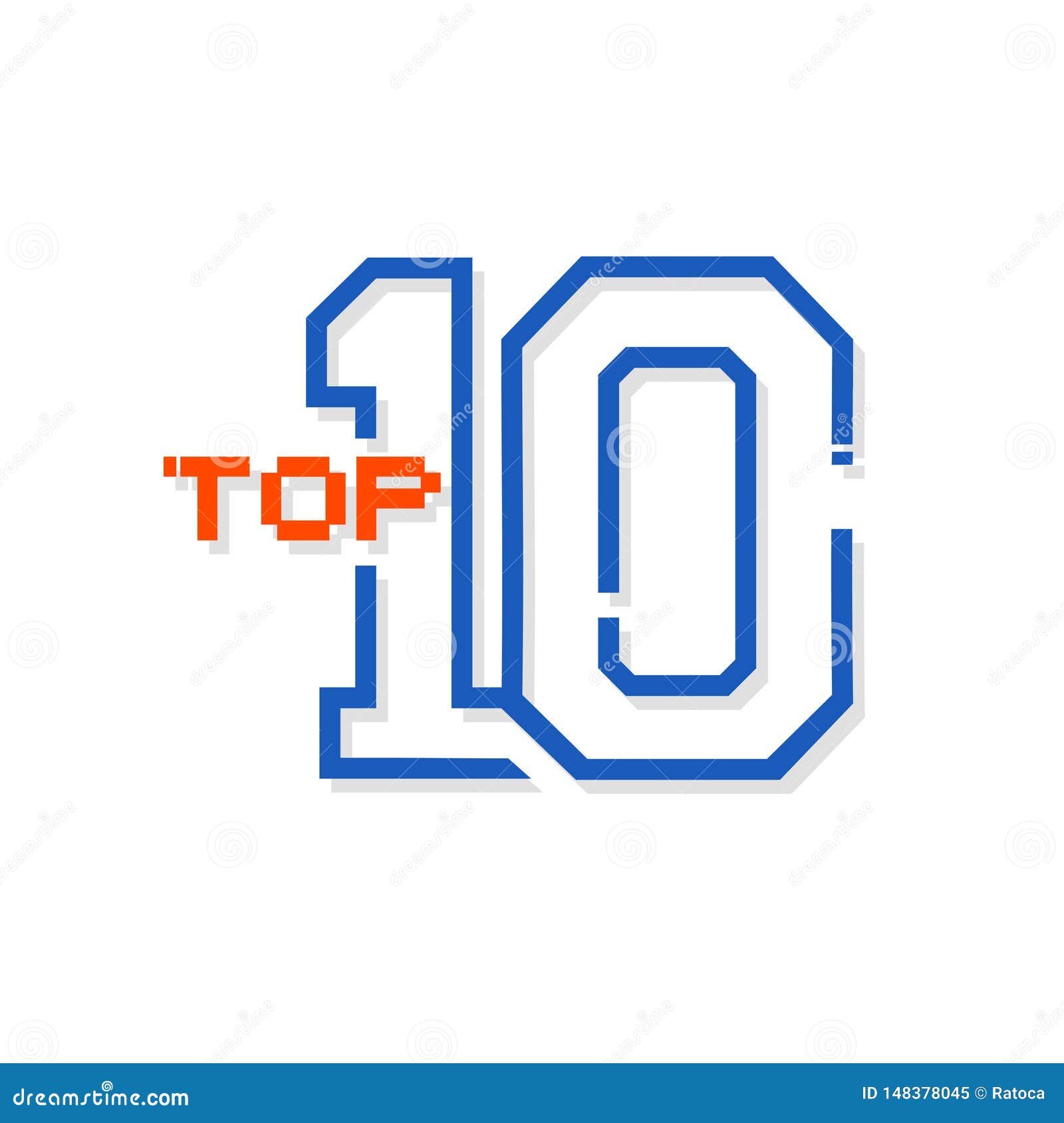 Cool top ten icon stock vector. Illustration of design - 148378045