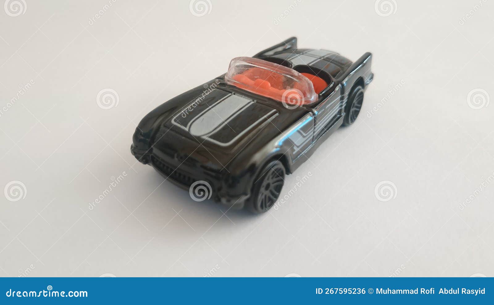 Cool Toy Car in Black and Red with White Stripes Stock Photo - Image of ...