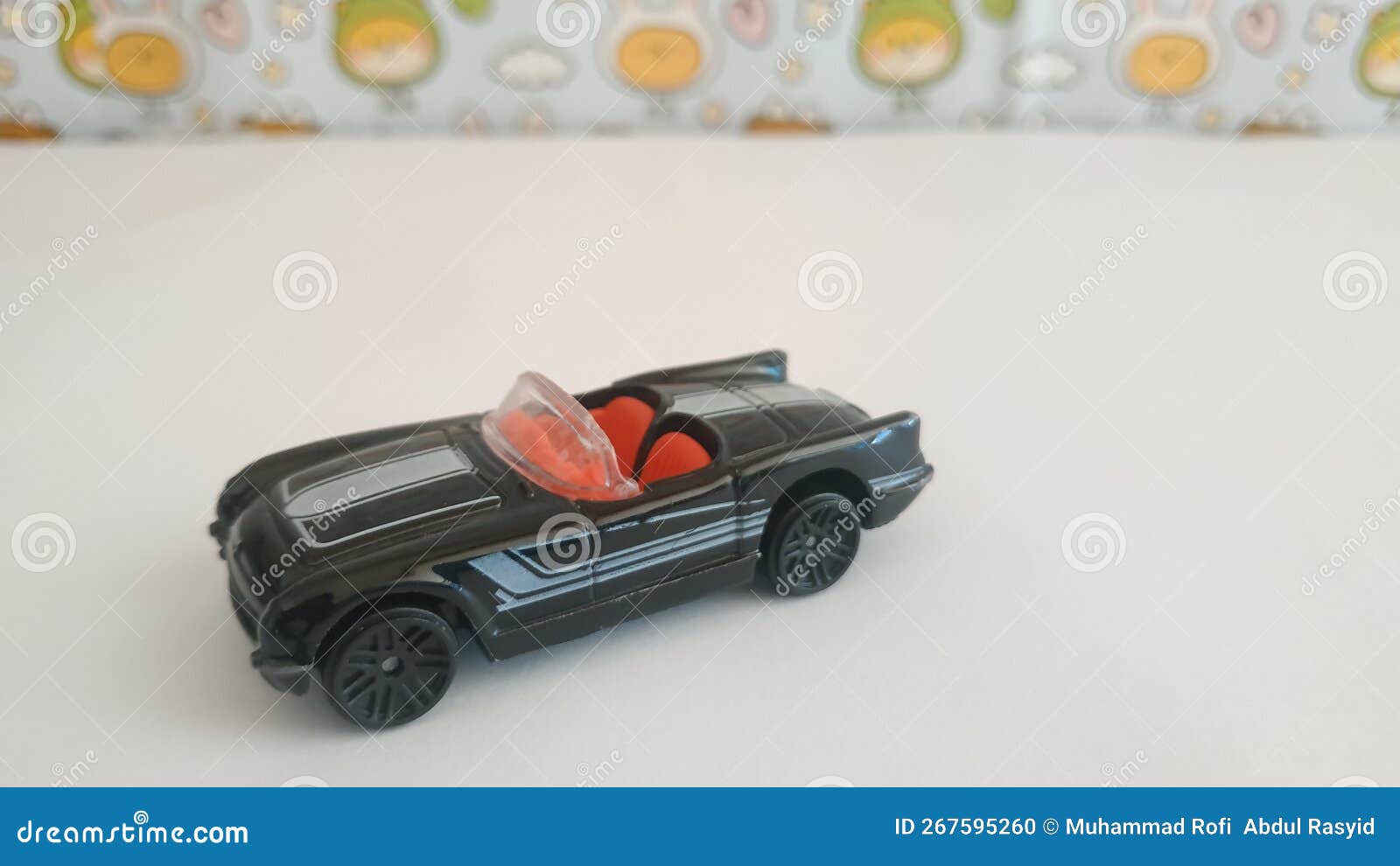 Cool Toy Car in Black and Red with White Stripes Stock Photo - Image of ...