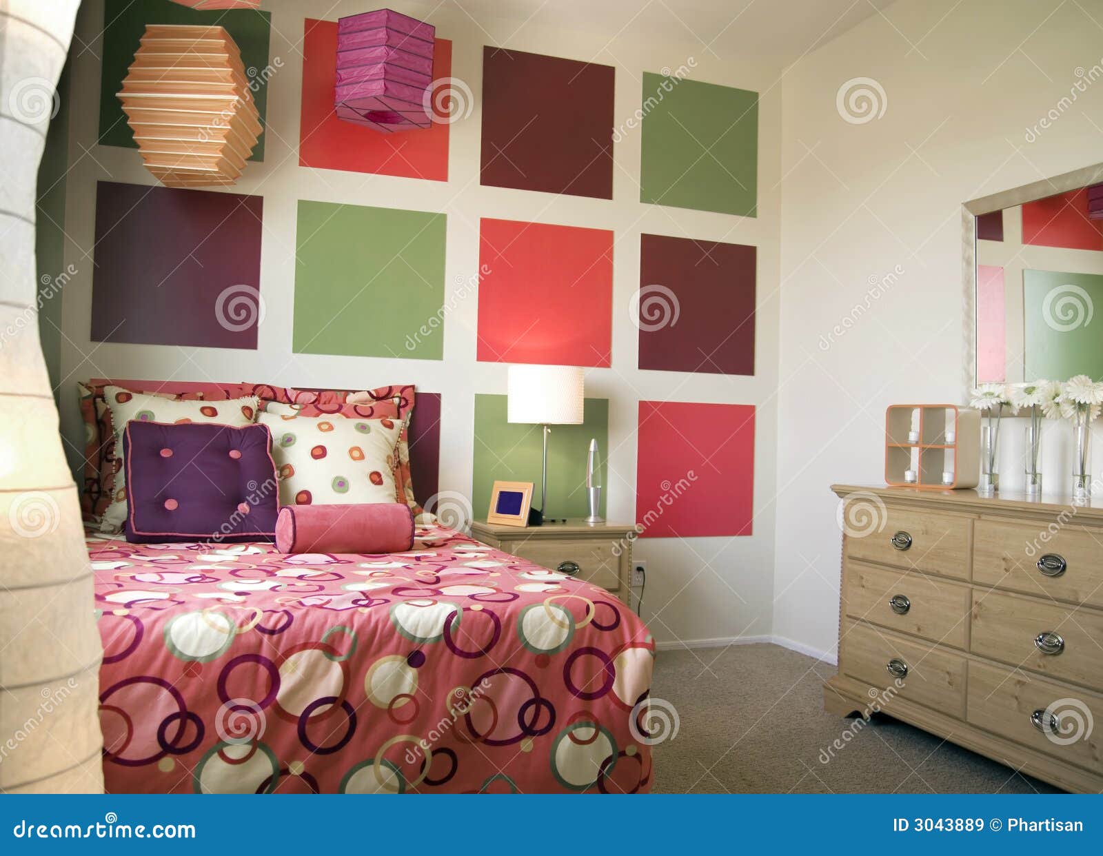 Cool Trendy Bedroom Interior Stock Image - Image of inspiration, cool ...