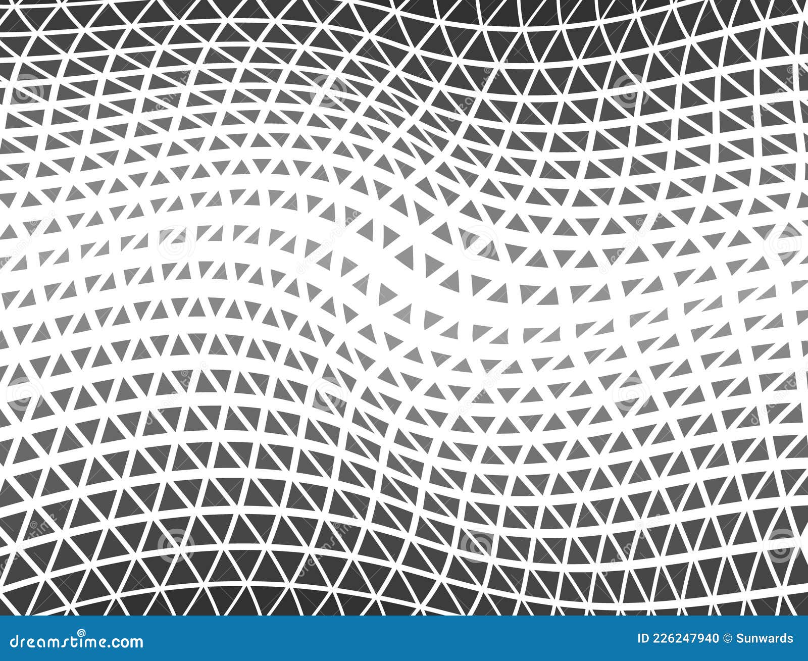 Cool Triangles Halftone Pattern. Triangular Elements Transition Banner ...