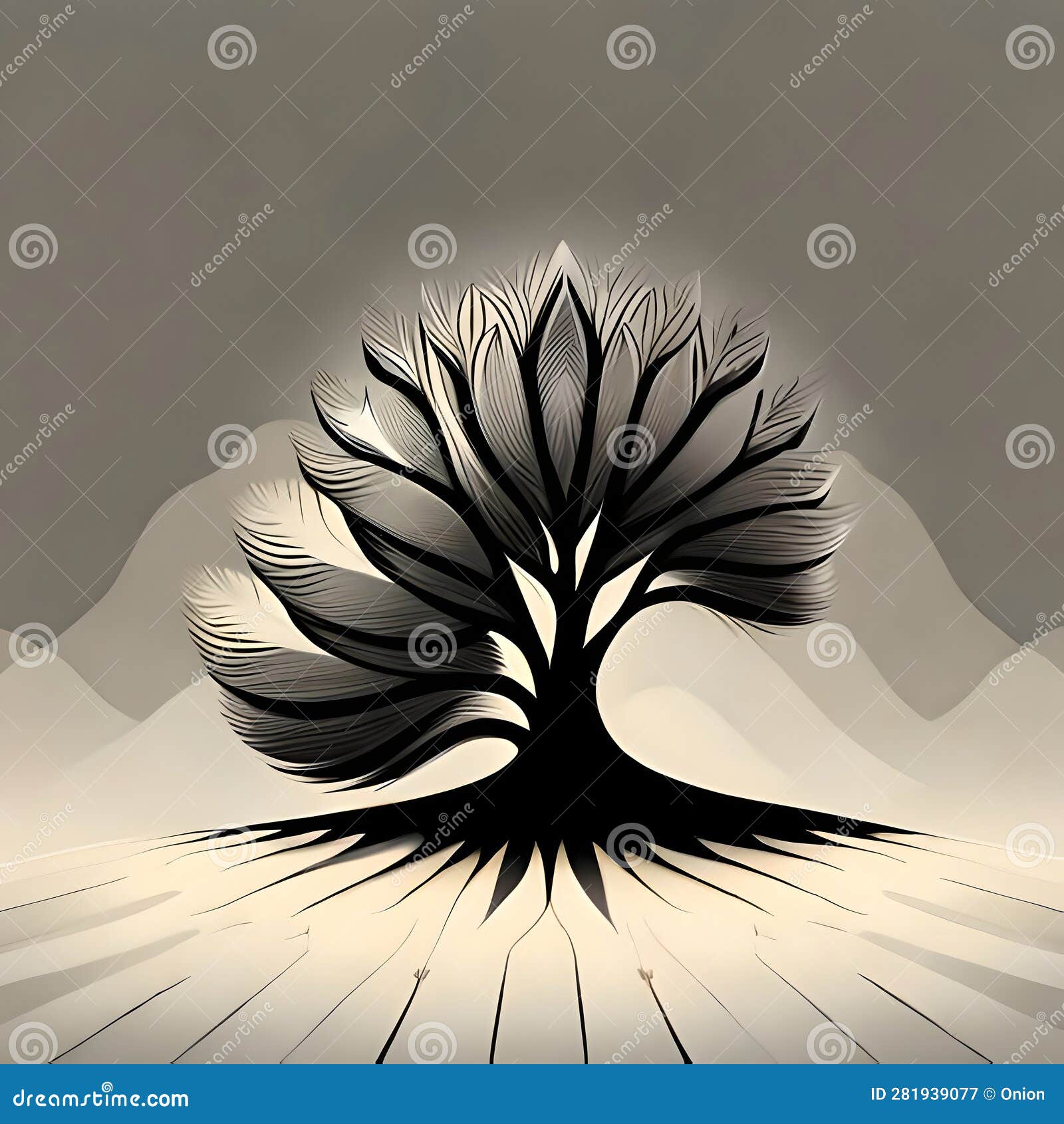 Unusual Tree - Pencil Drawing Royalty-Free Stock Photo | CartoonDealer ...