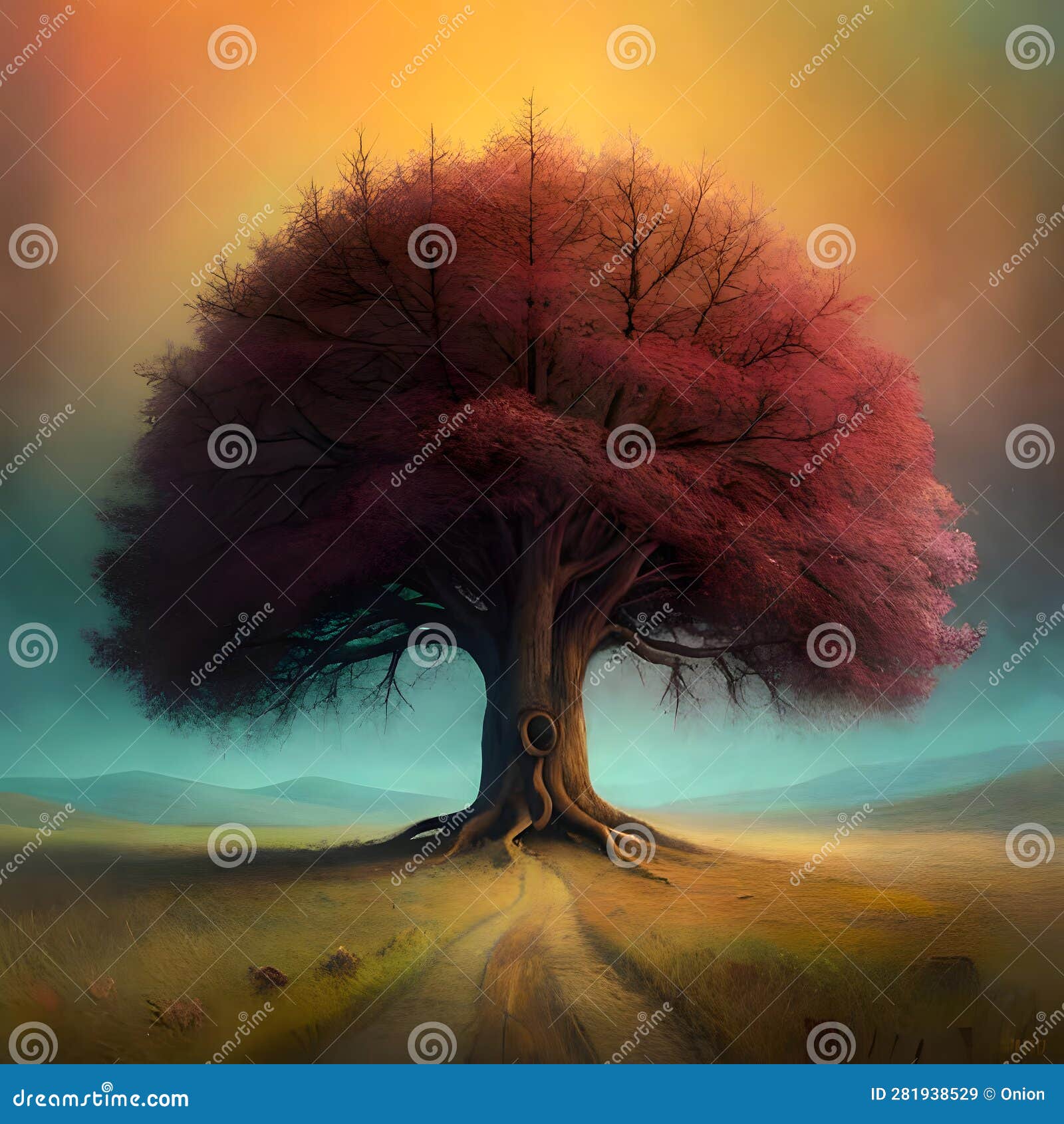 Unusual Tree - Pencil Drawing Royalty-Free Stock Photo | CartoonDealer ...