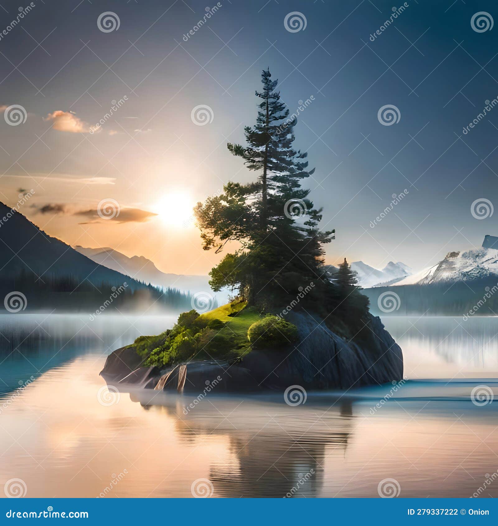 Cool and Unusual Tree - Ai Generated Image Stock Illustration ...