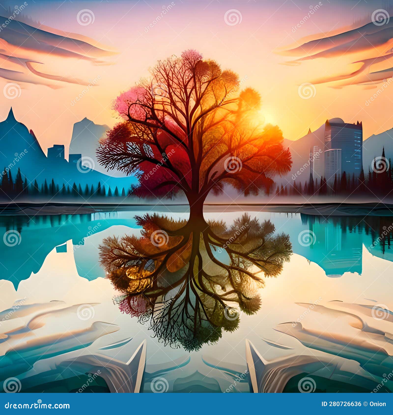 Unusual Tree - Pencil Drawing Royalty-Free Stock Photo | CartoonDealer ...