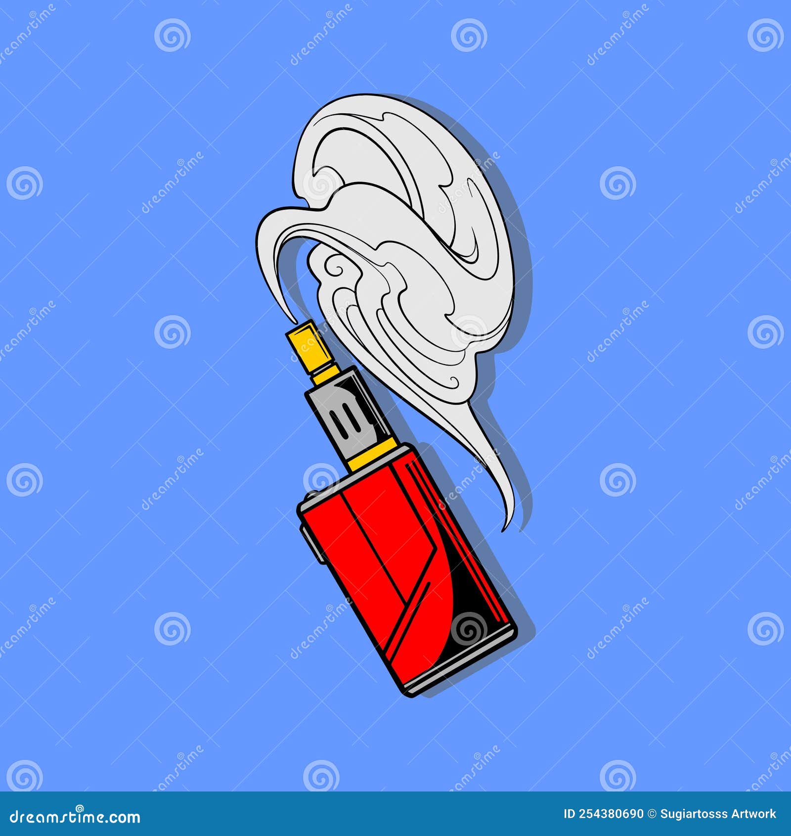 Vape illustration 2 stock vector. Illustration of face - 254380690