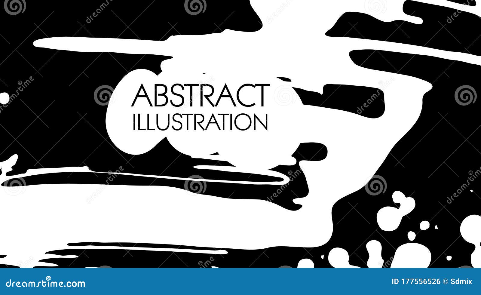 Cool Vector Bright Poster with Abstract Ink Color Elements Stock Vector ...