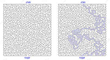Cool Vertical Rectangular Labyrinth with Triangular Cell. Huge ...
