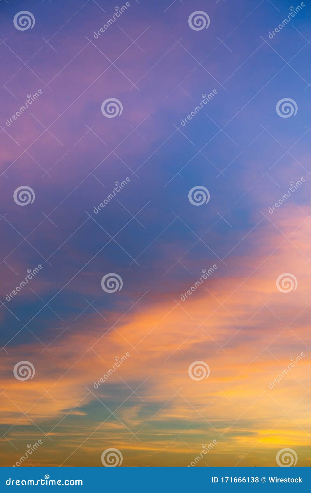Cool Vertical Shot of a Sky Scene with Colorful Clouds Stock Photo ...