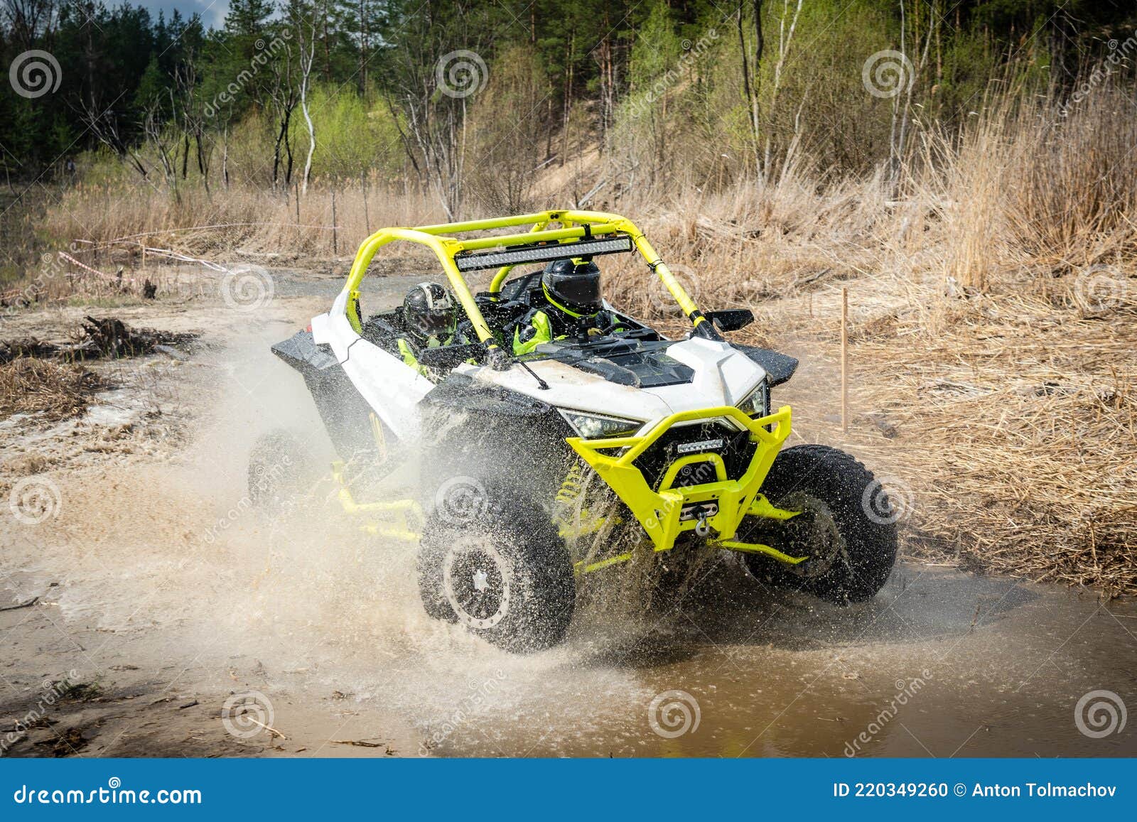 Cool View on Hard Ride UTV in Muddy Water Editorial Image - Image of ...