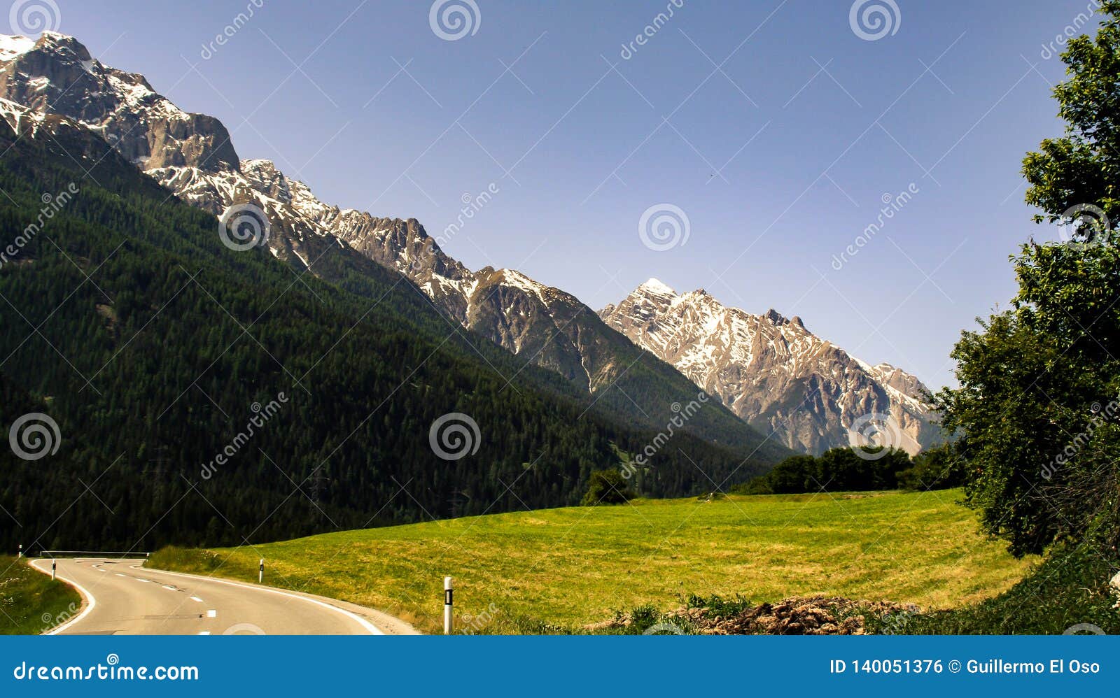 Cool View on the Mountain from the Valley Stock Photo - Image of ...