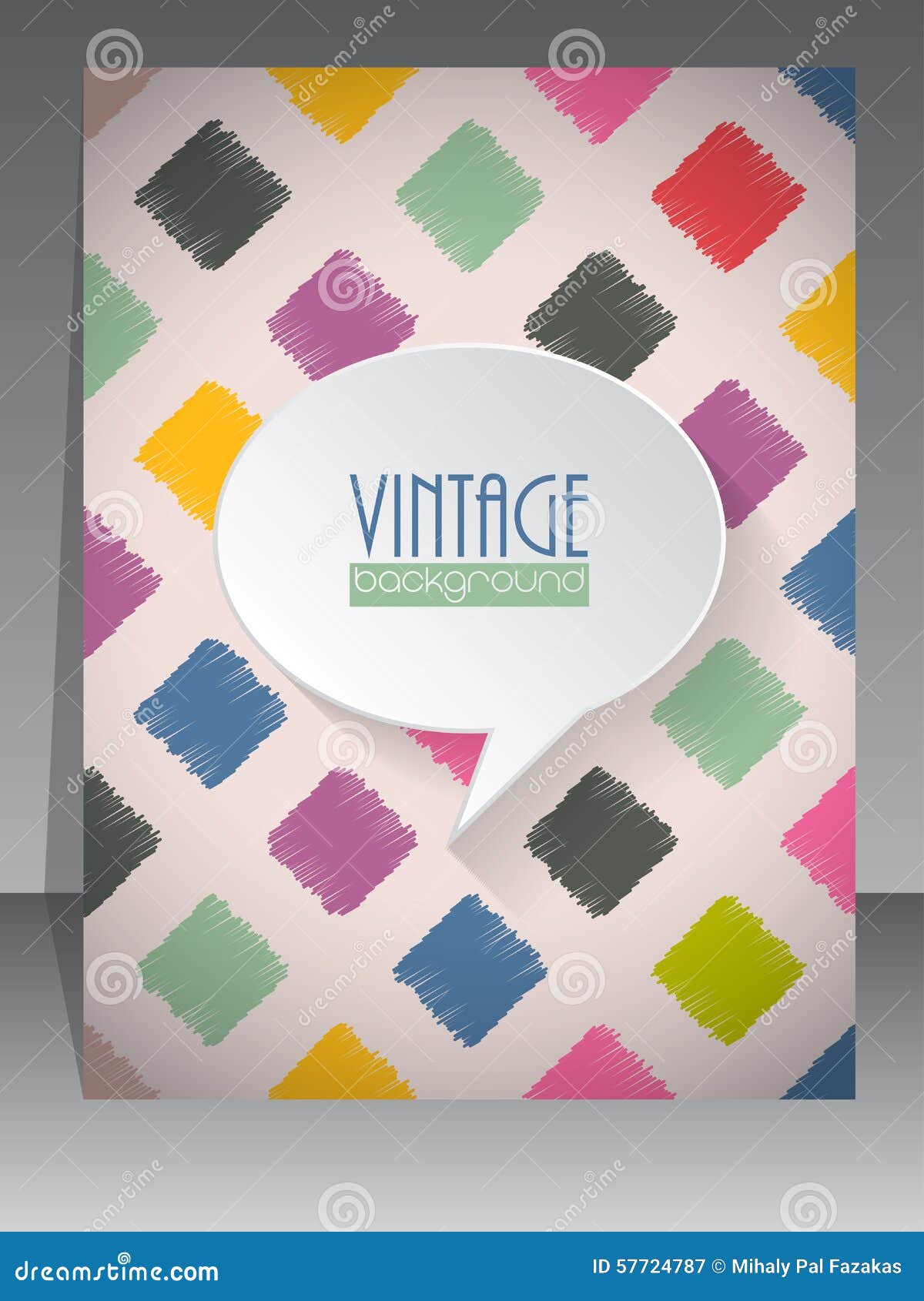 Cool Vintage Retro Scrapbook Cover Design Stock Vector - Illustration ...