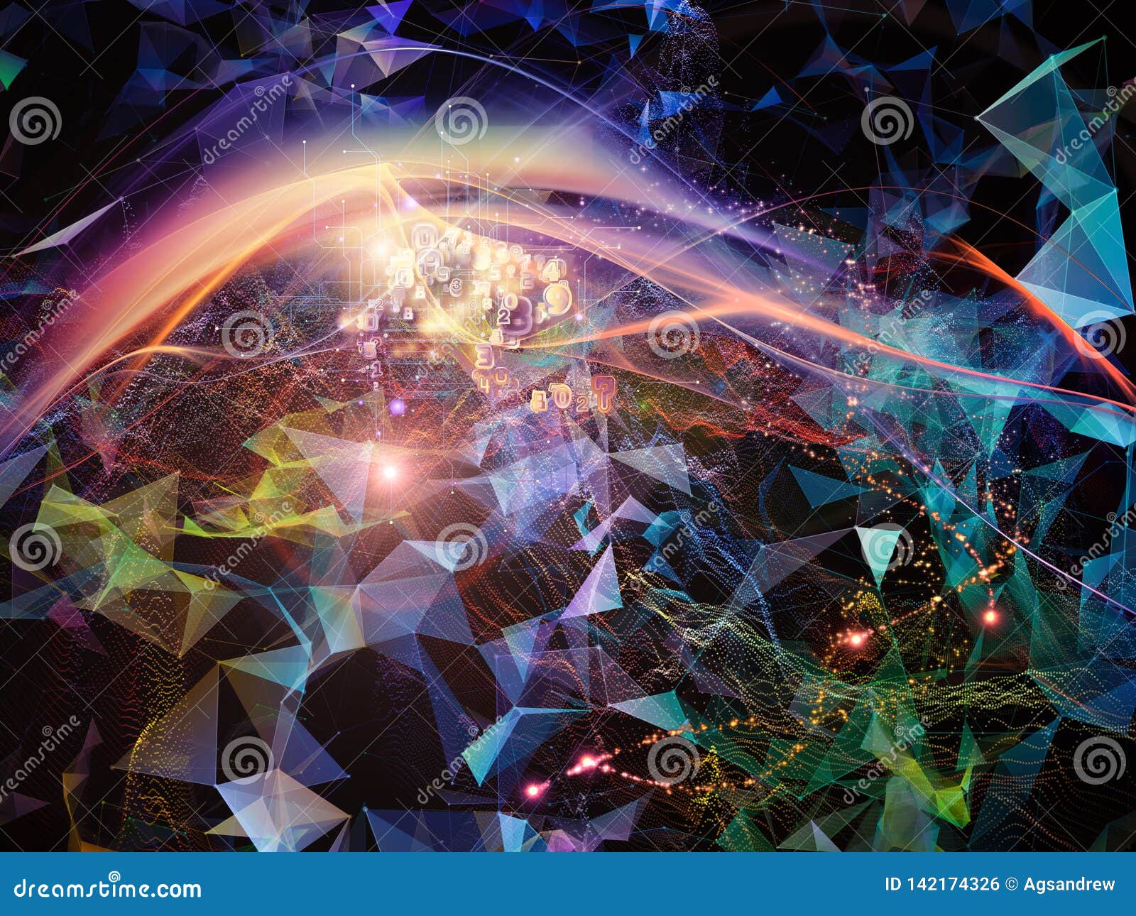 Cool Virtual World stock illustration. Illustration of communication ...