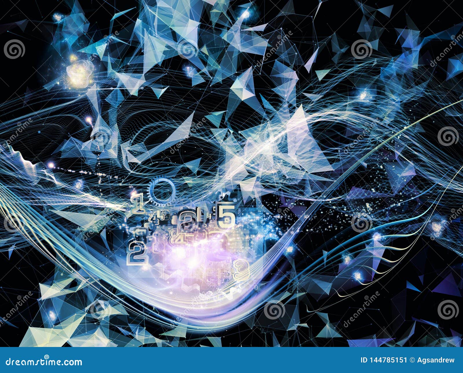 Cool Virtual World stock illustration. Illustration of illuminate ...