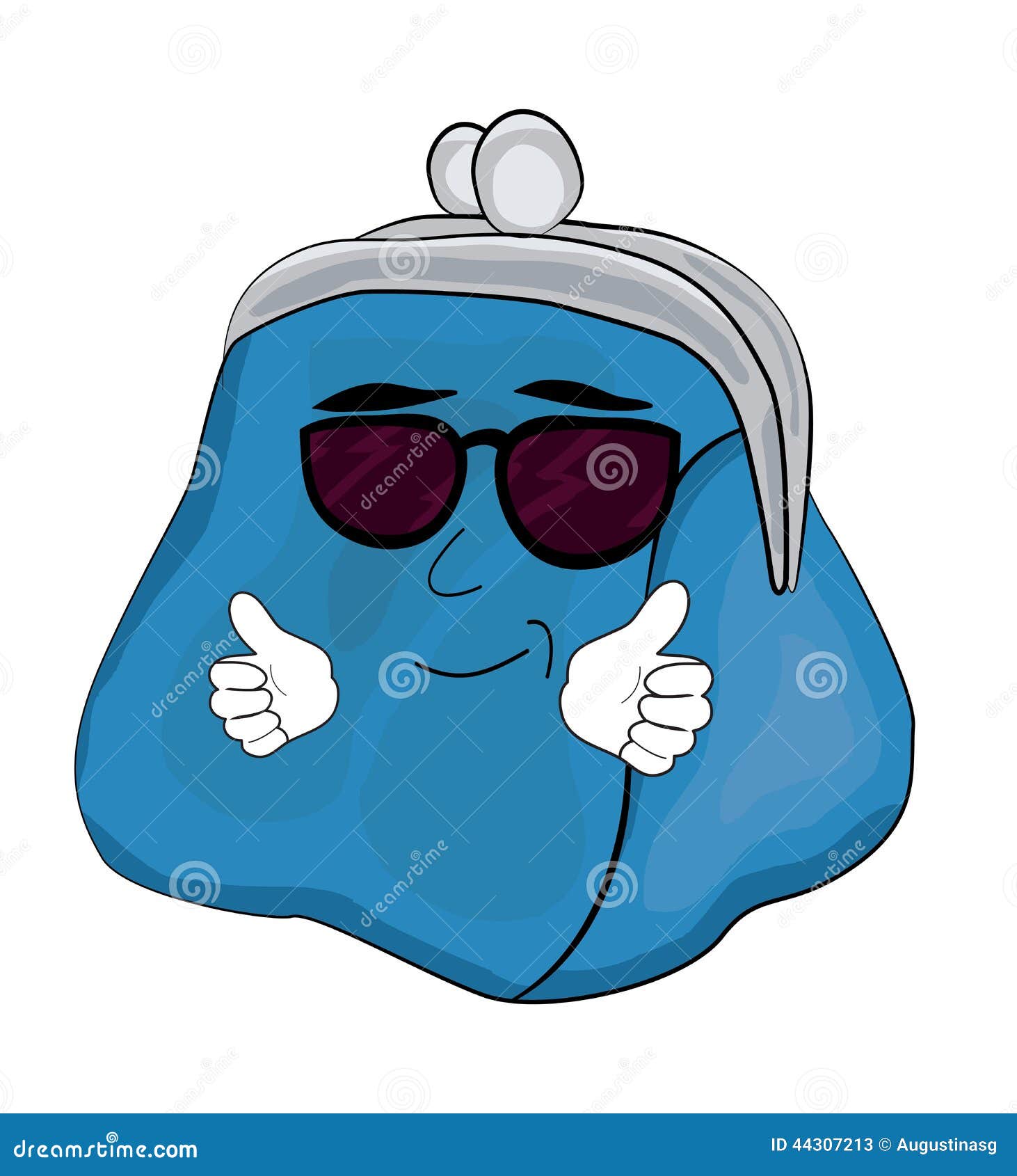 Cool wallet cartoon stock illustration. Illustration of thumbs - 44307213