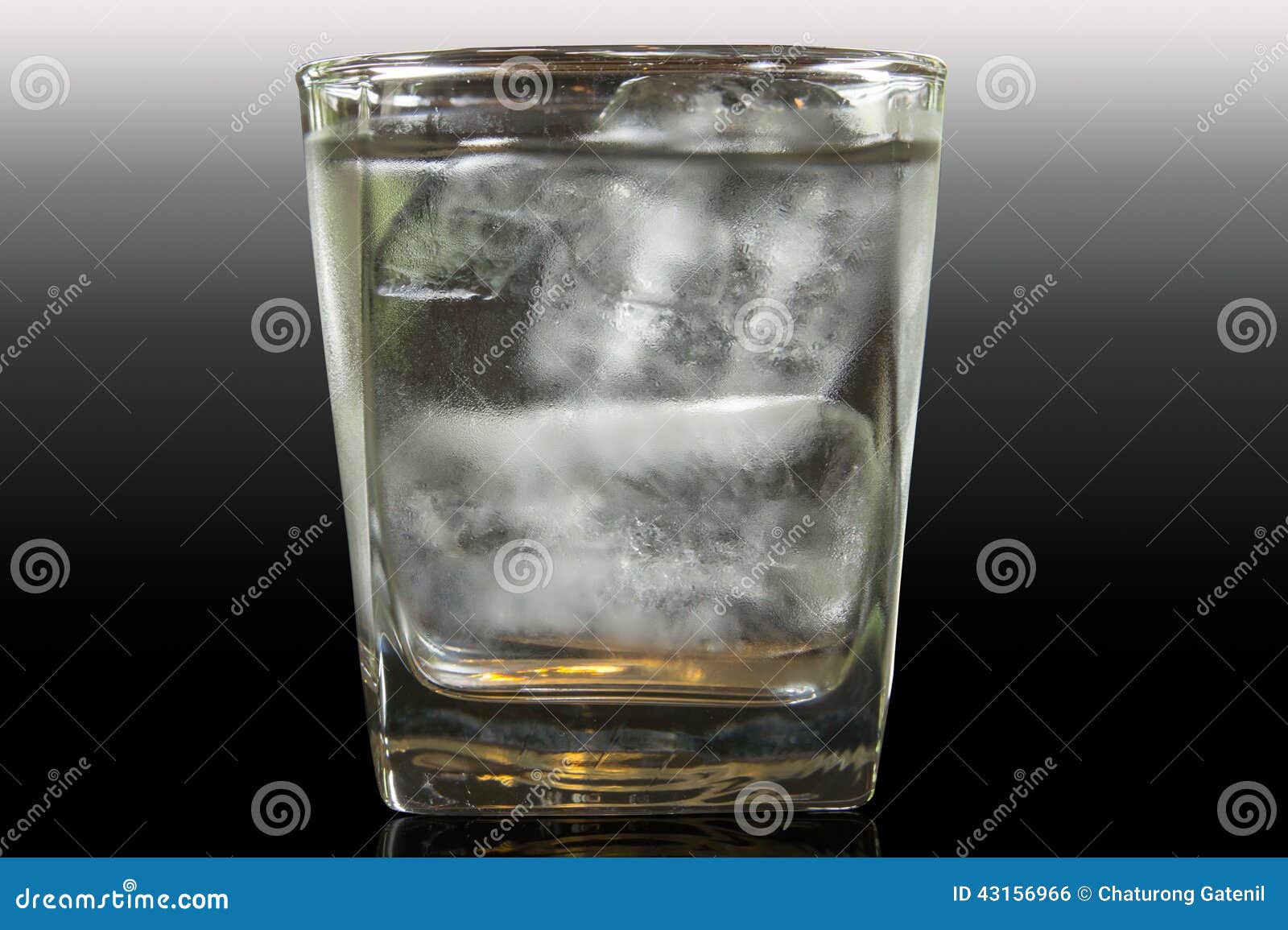 Cool Water with Ice in Glass Stock Photo - Image of service, brverage ...