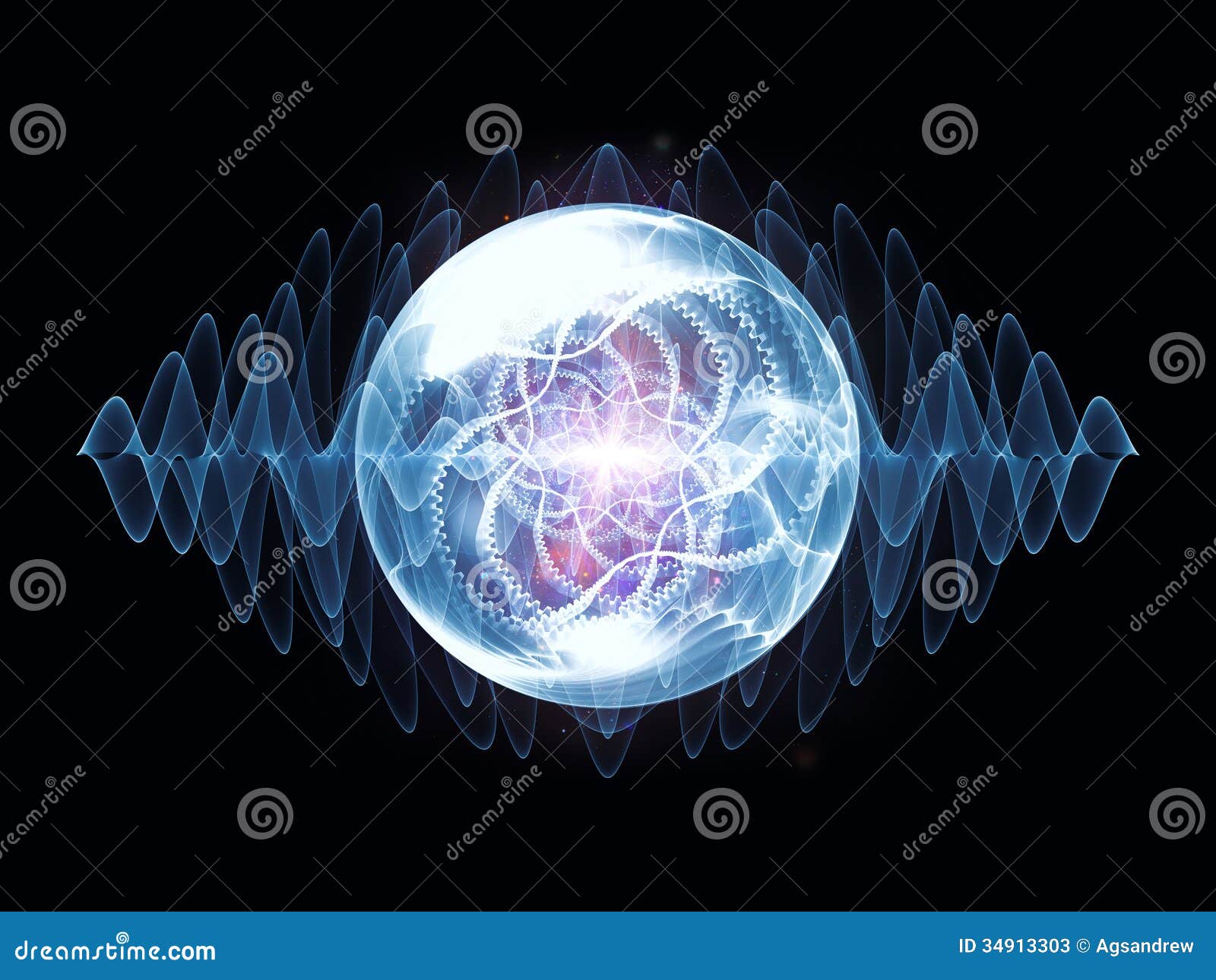 Cool Wave Particle stock illustration. Illustration of generate - 34913303