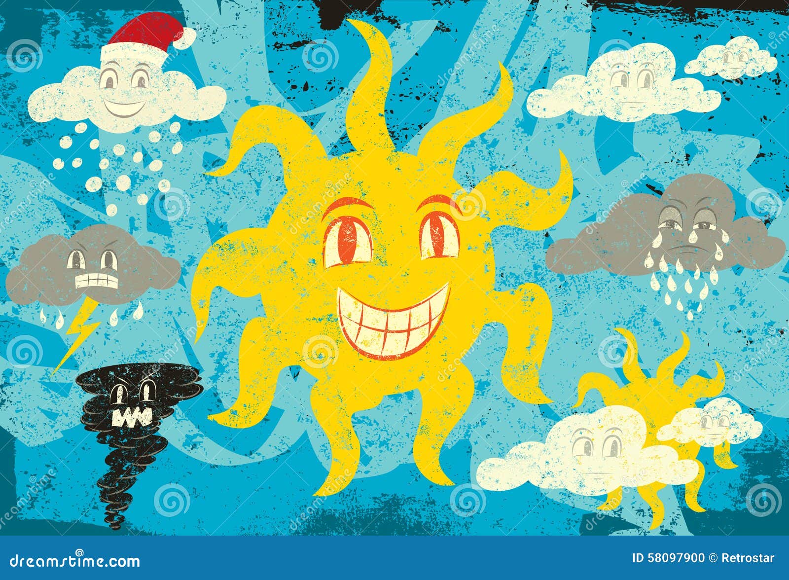 Cool Weather stock vector. Illustration of partly, graphic - 58097900