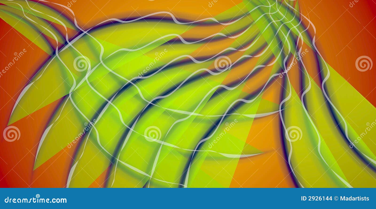 Cool Wispy Lines Pattern Green Picture. Image: 2926144