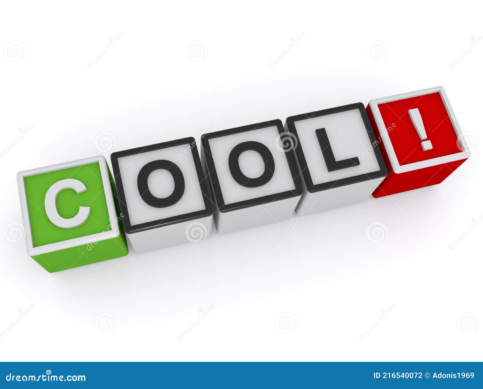 Cool! word block stock illustration. Illustration of frost - 216540072