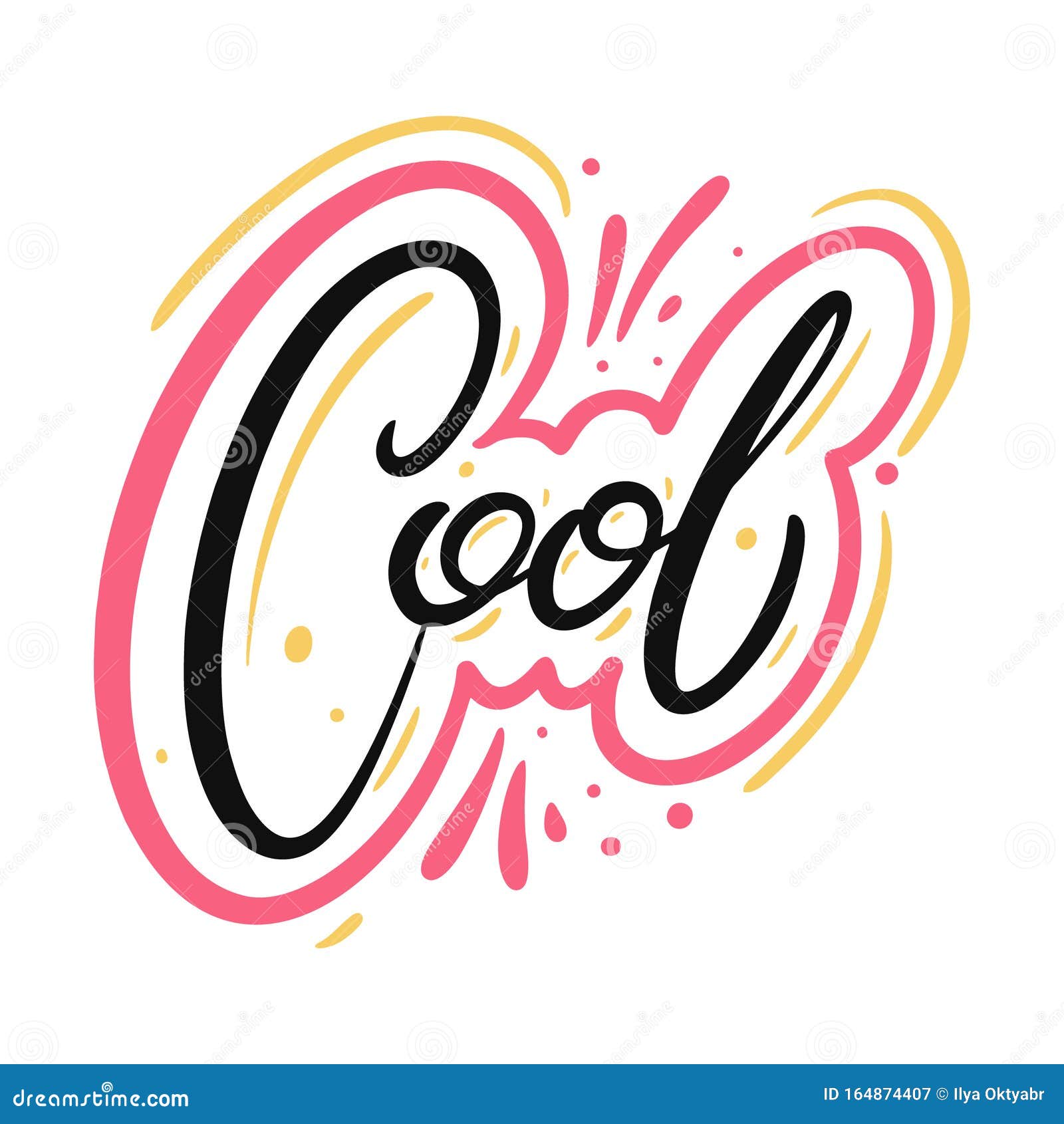 Cool Word. Motivation Modern Calligraphy Phrase. Hand Drawn Vector ...