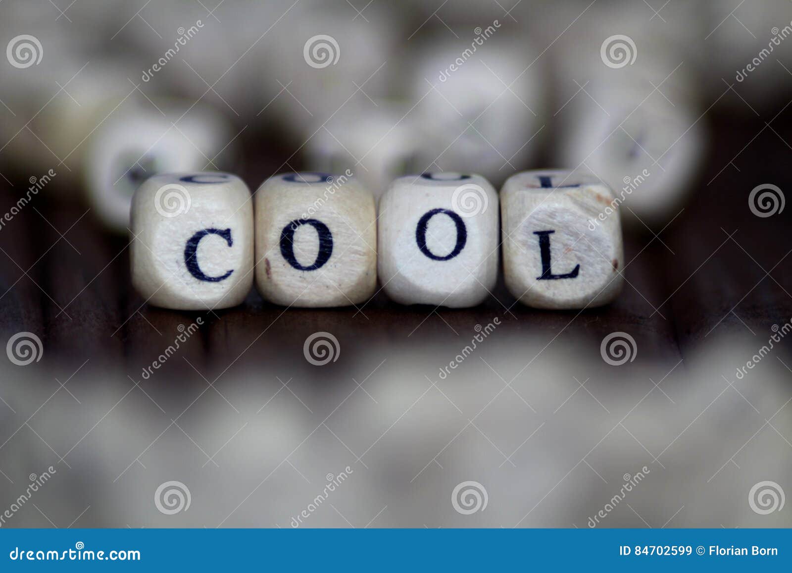 Cool Word with Wooden Cubes Stock Image - Image of inspiration, wood ...