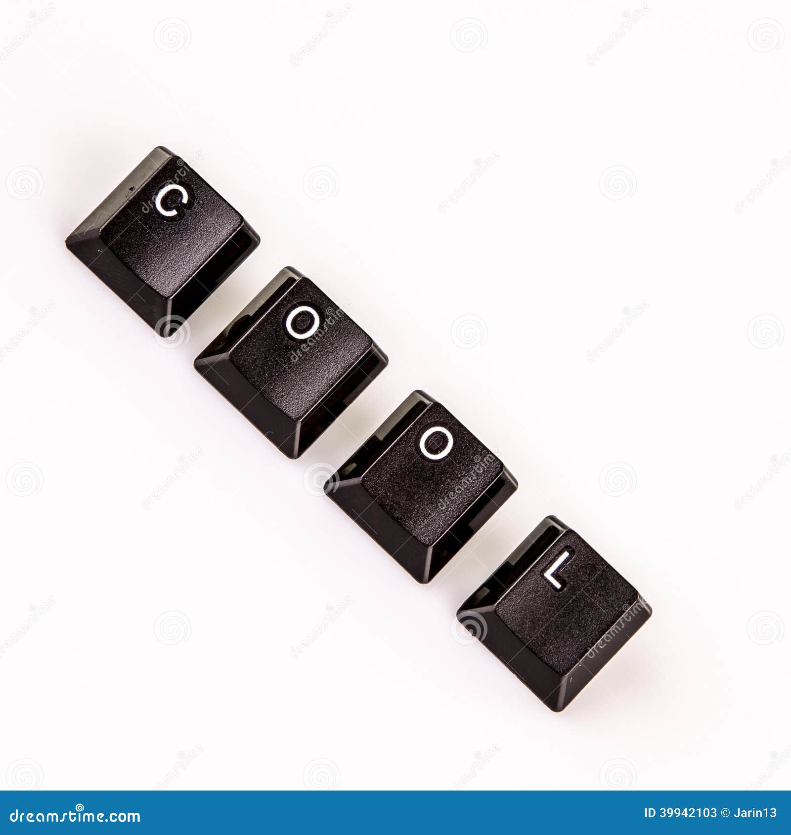 Cool Word Written with Black Computer Buttons Over White Stock Image ...