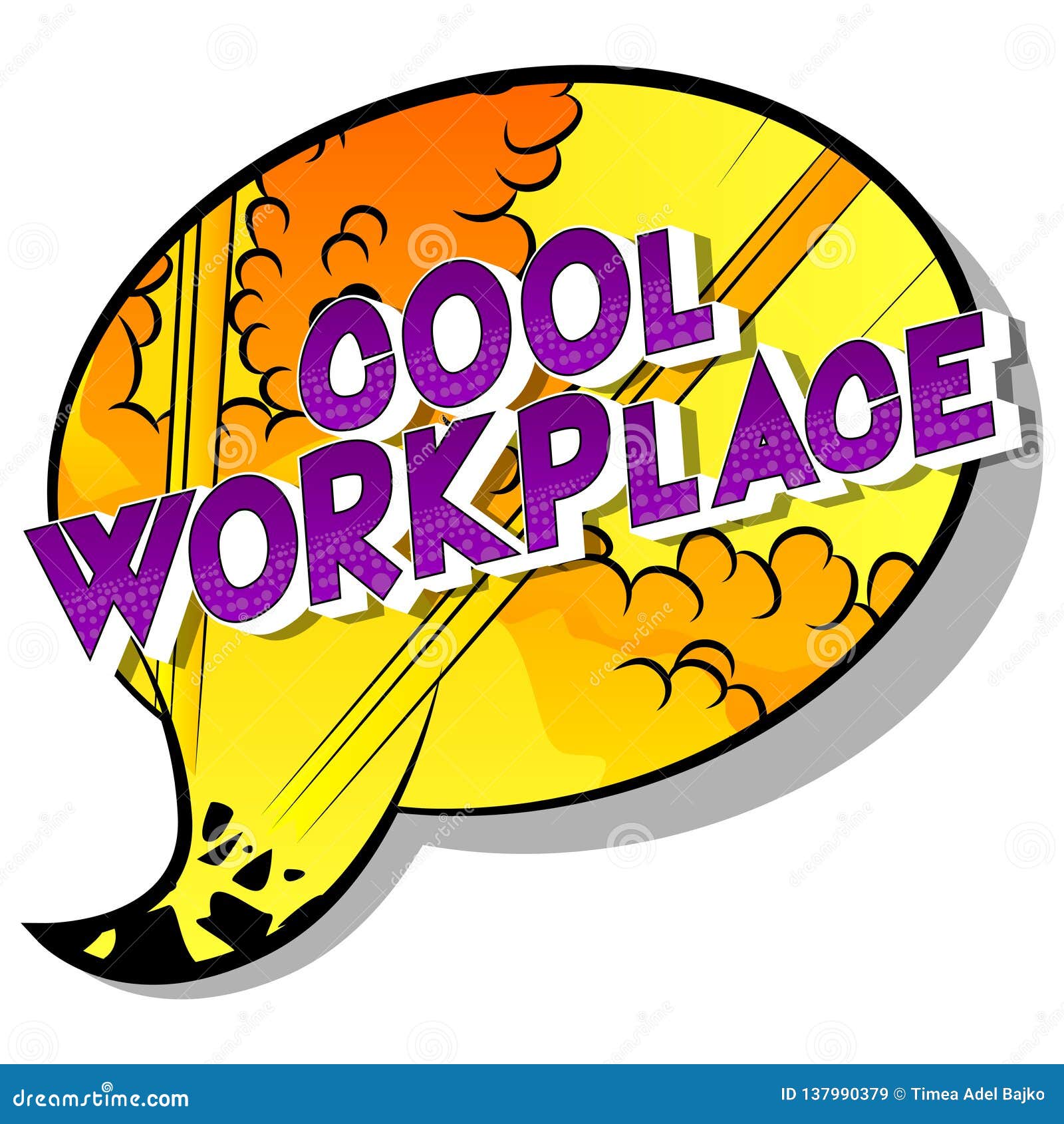 Cool Workplace - Comic Book Style Words. Stock Vector - Illustration of ...