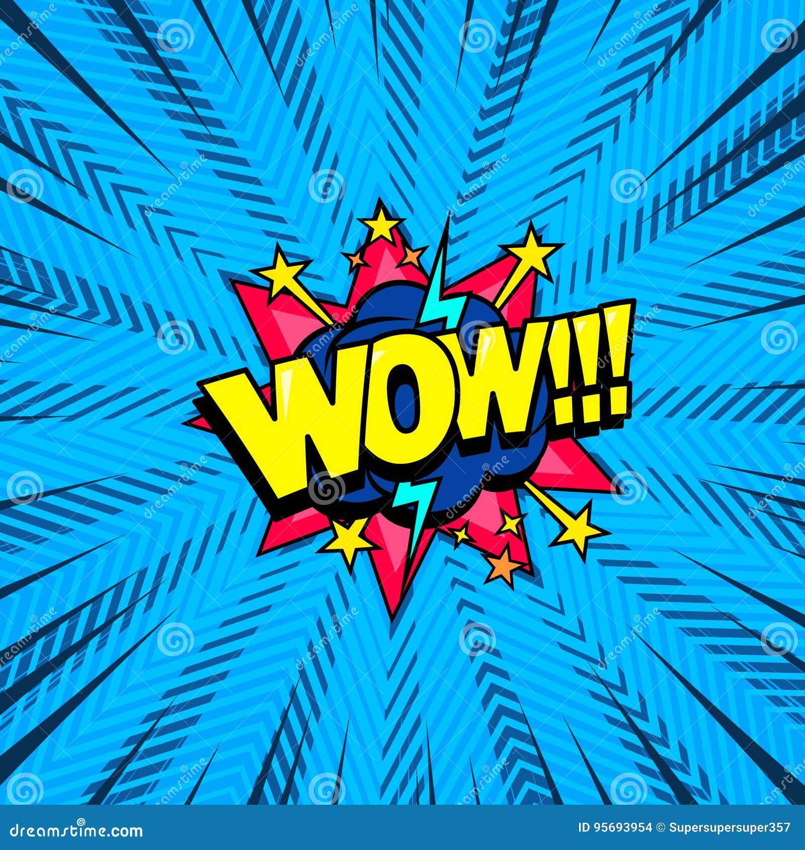 Cool Wow Cartoon Style Illustration Stock Vector - Illustration of ...