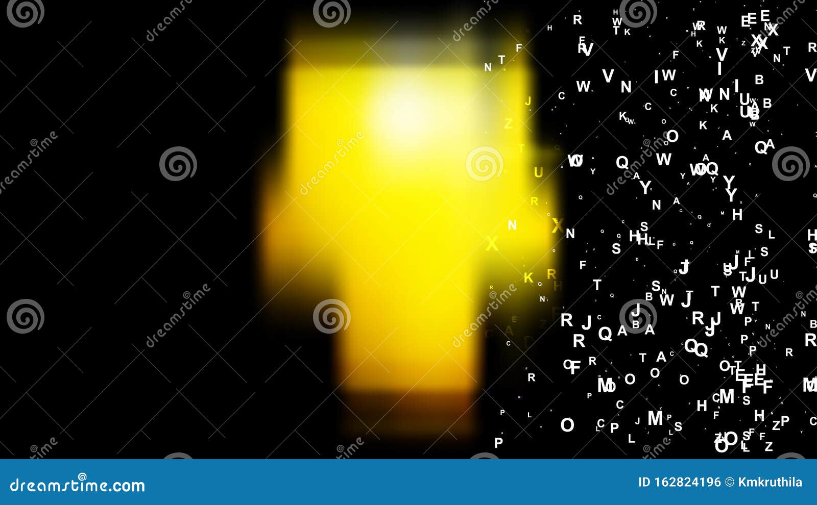 Red And Yellow Scattered Alphabet Letters Background Illustration ...