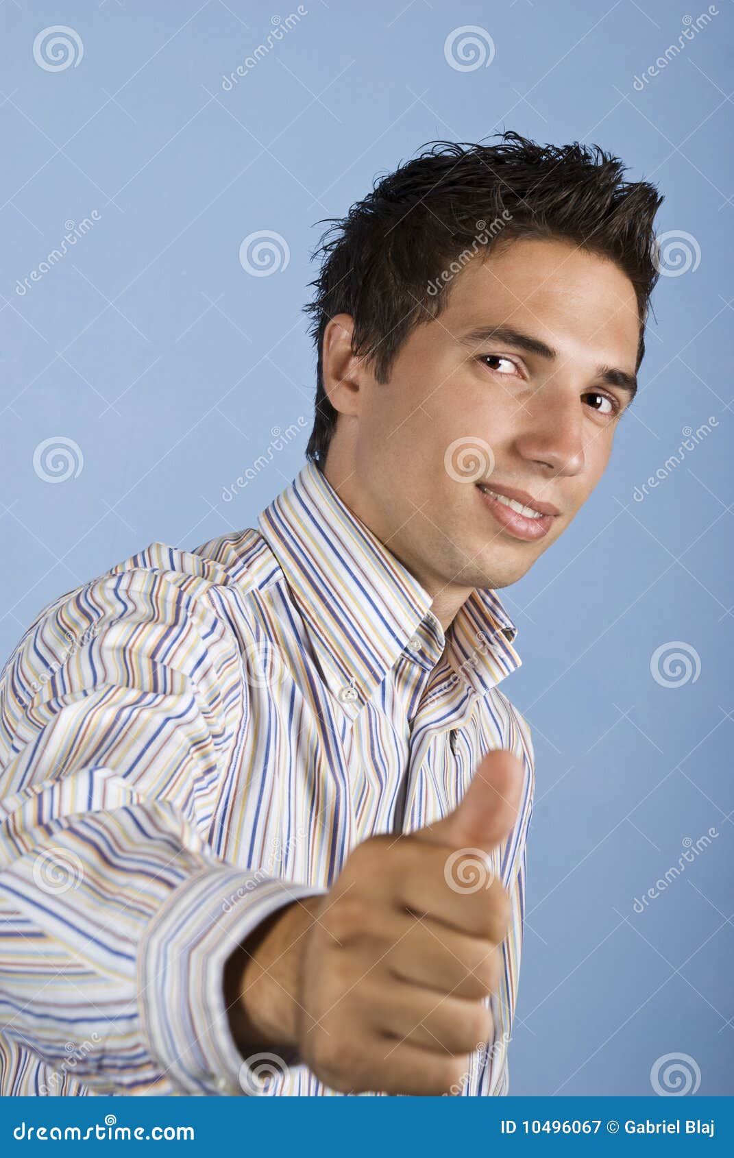 Cool Young Business Man Giving Thumbs Up Stock Image - Image of ...