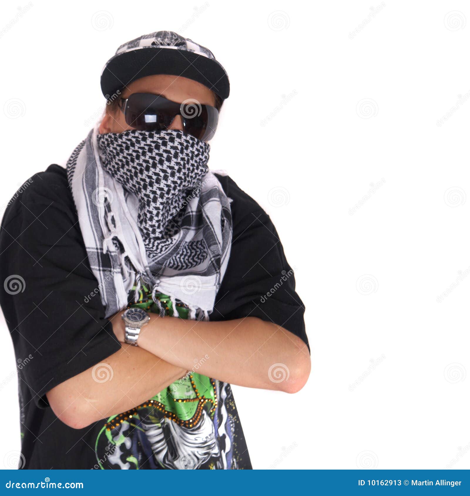 Young Guy Gangster With A Case And A Gun Stock Photo | CartoonDealer ...