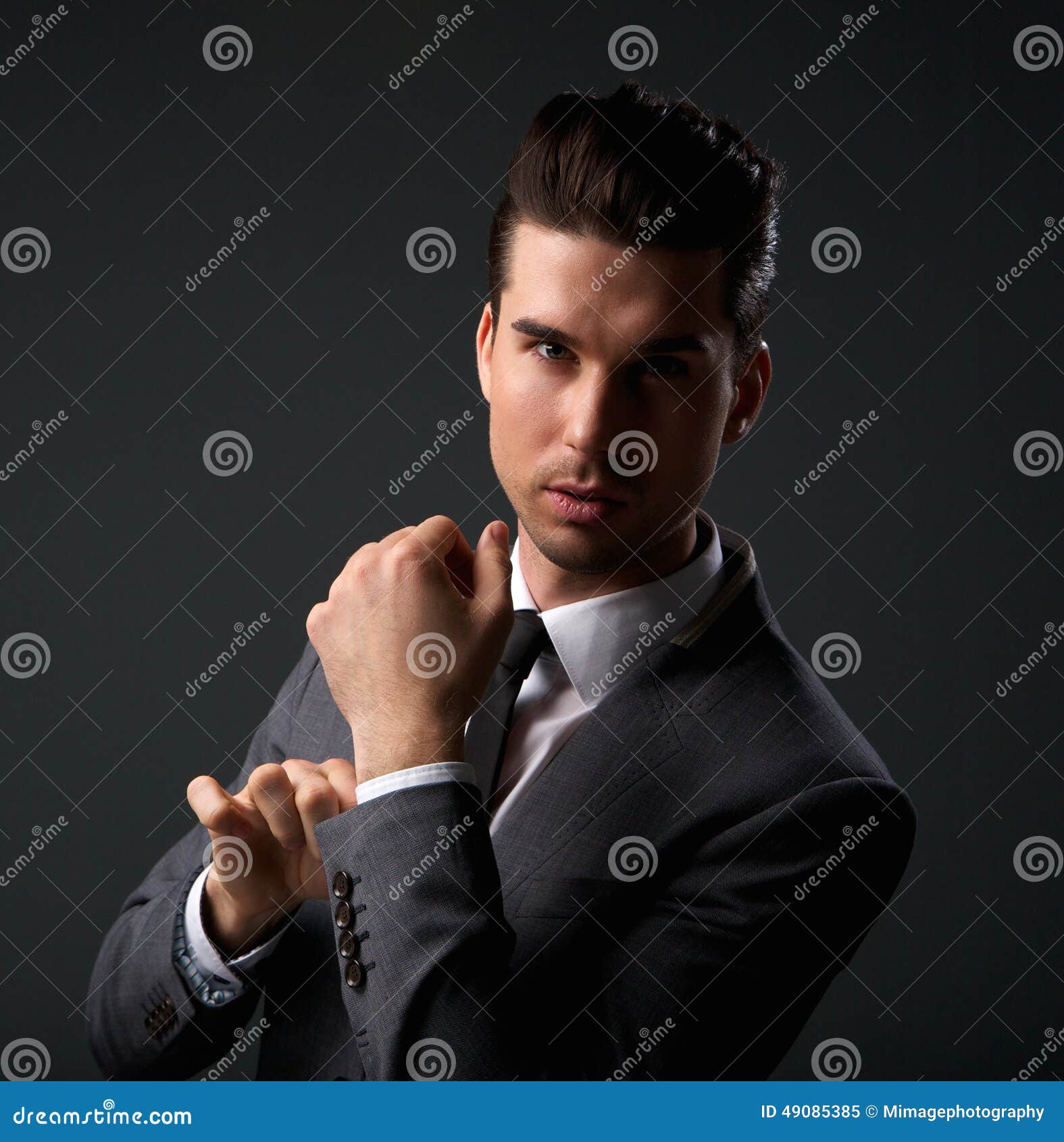 Cool Young Guy in Modern Business Suit Stock Image - Image of confident ...