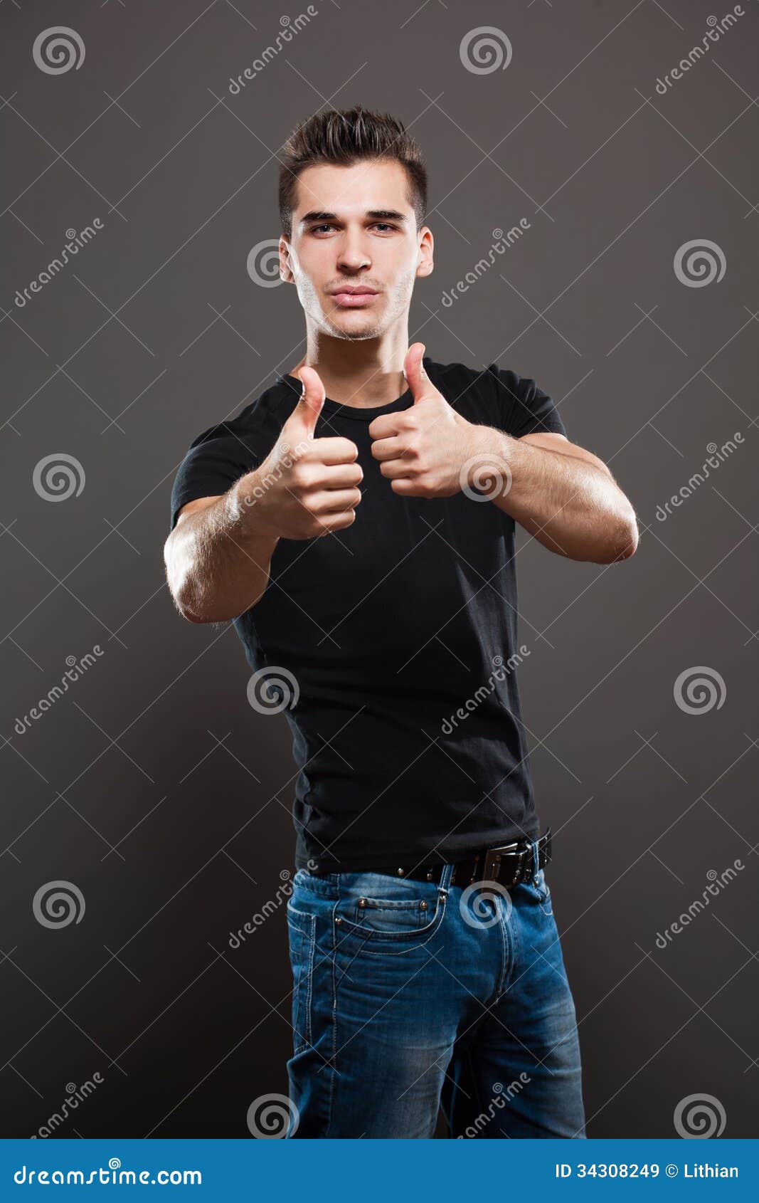 Cool young guy. stock image. Image of portrait, muscles - 34308249