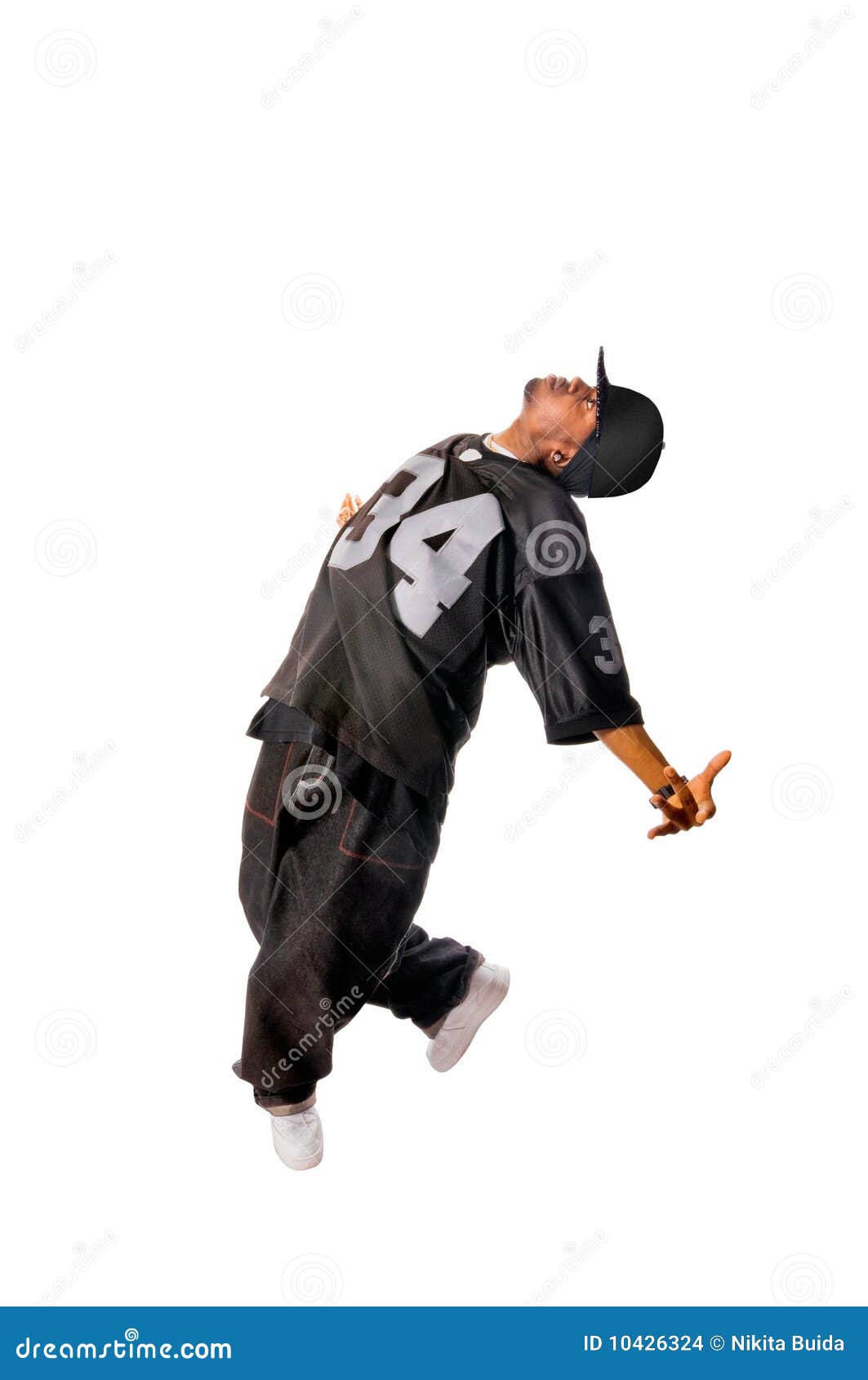 Cool Young Hip-hop Man on White Background Stock Photo - Image of ...