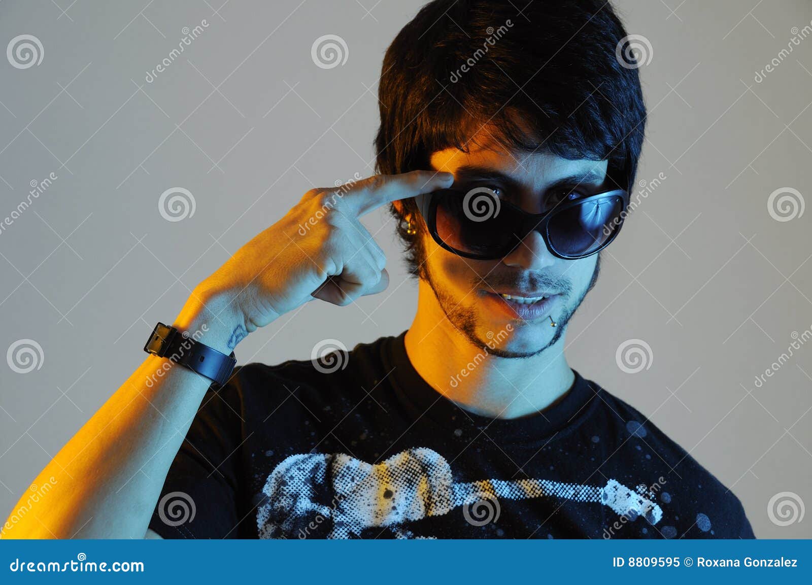 Cool young man stock image. Image of cute, beauty, colorful - 8809595