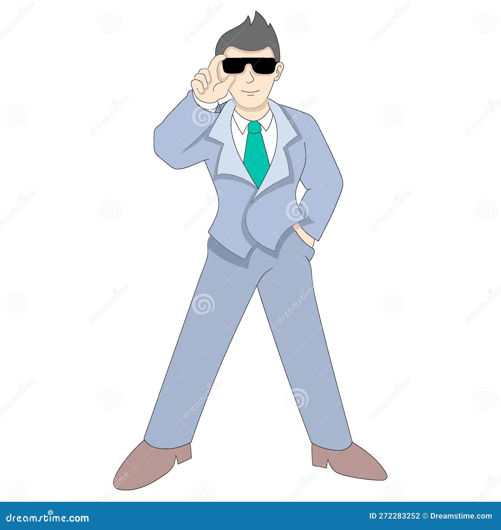 Cool Young Successful and Rich Boss Standing in Style Stock Vector ...