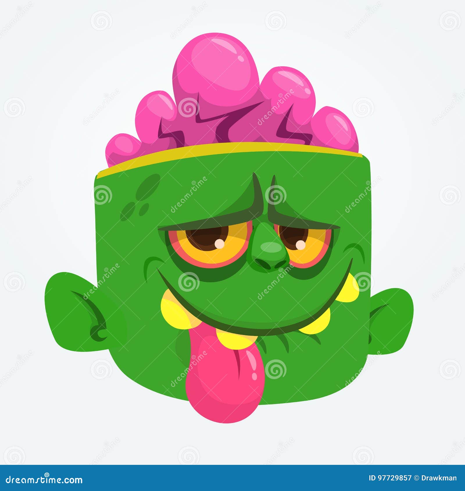 Zombie Head Vector Illustration Sketch Hand Drawn With Black Lin ...