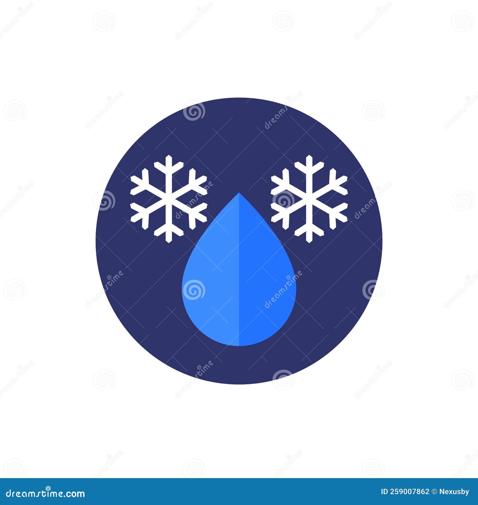 Coolant Drop Icon, Flat Vector Stock Vector - Illustration of cooling ...