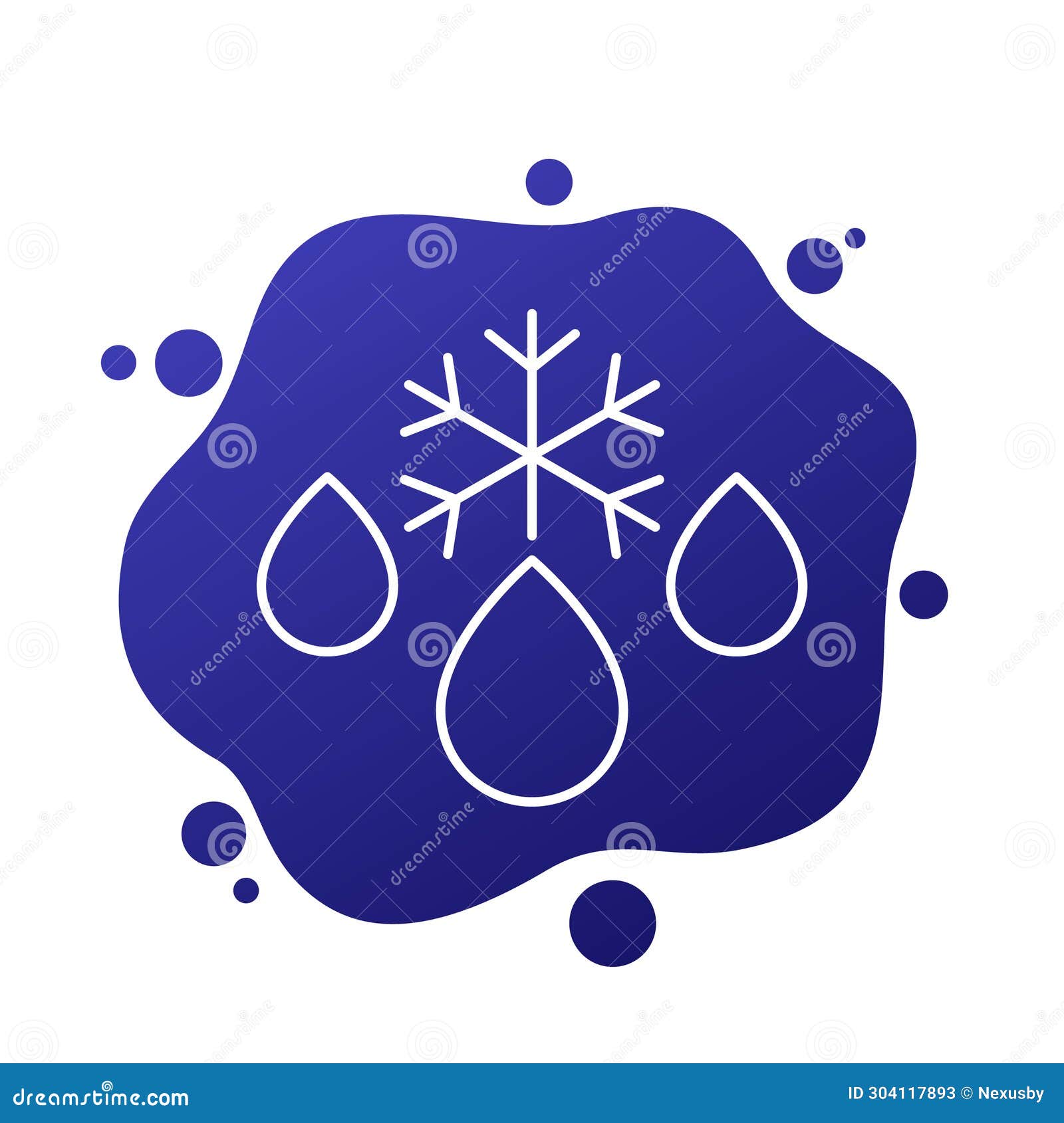 Coolant Line Icon with Drops, Vector Stock Illustration - Illustration ...