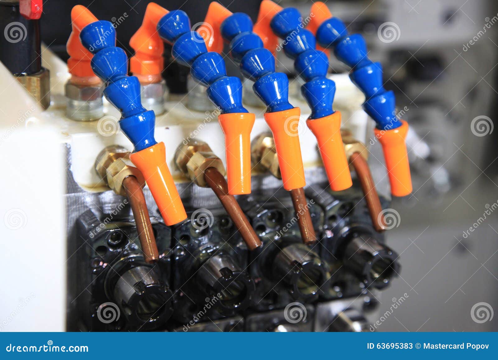Coolant supply for tools stock image. Image of production - 63695383