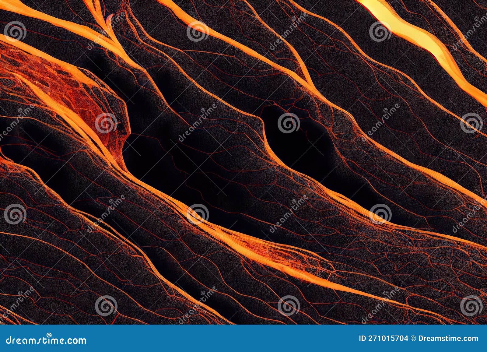 Cooled Black Yellow Lava Texture Spread Over Surface Stock Photo ...
