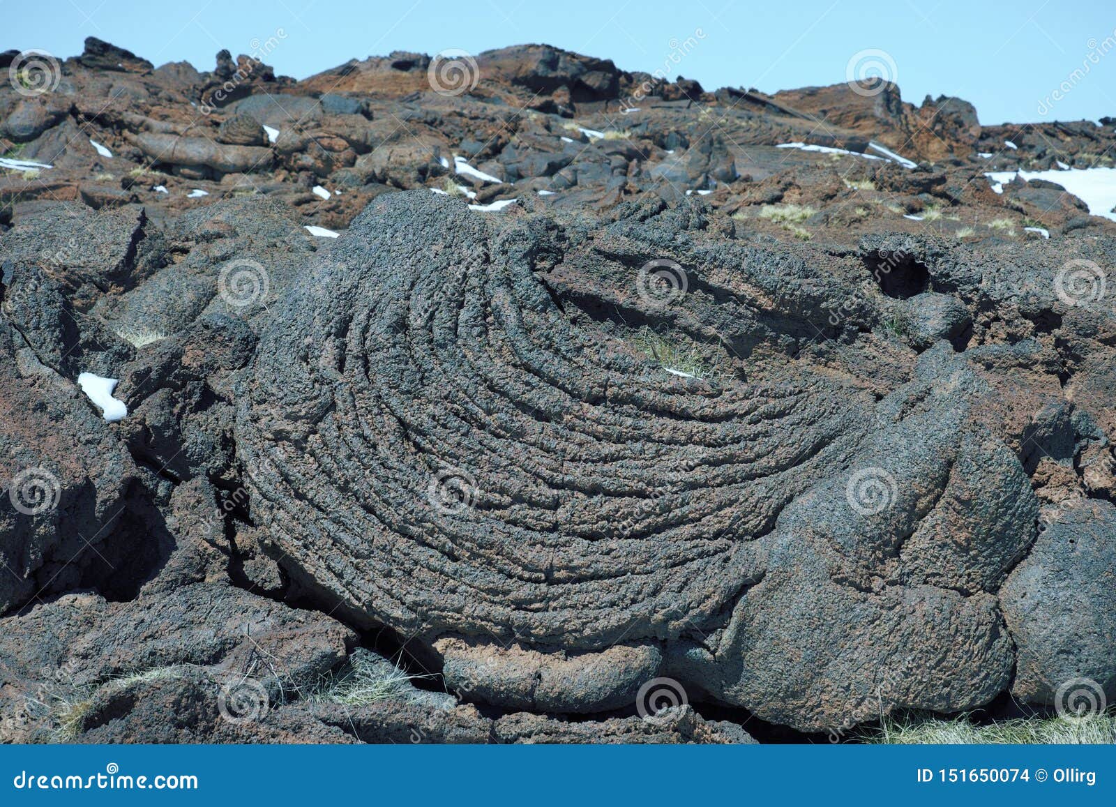 Cooled Lava Flow Ropy Surface Stock Photo - Image of europe, landscape ...