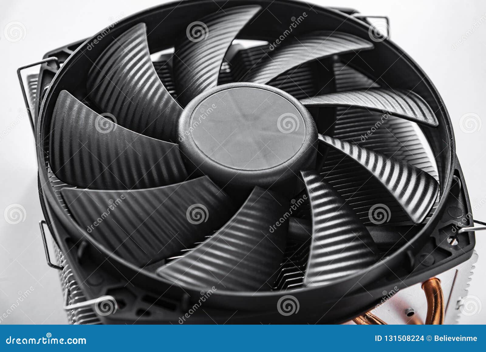 Cooler Computer Fan Isolated on a White Background. Stock Photo - Image ...