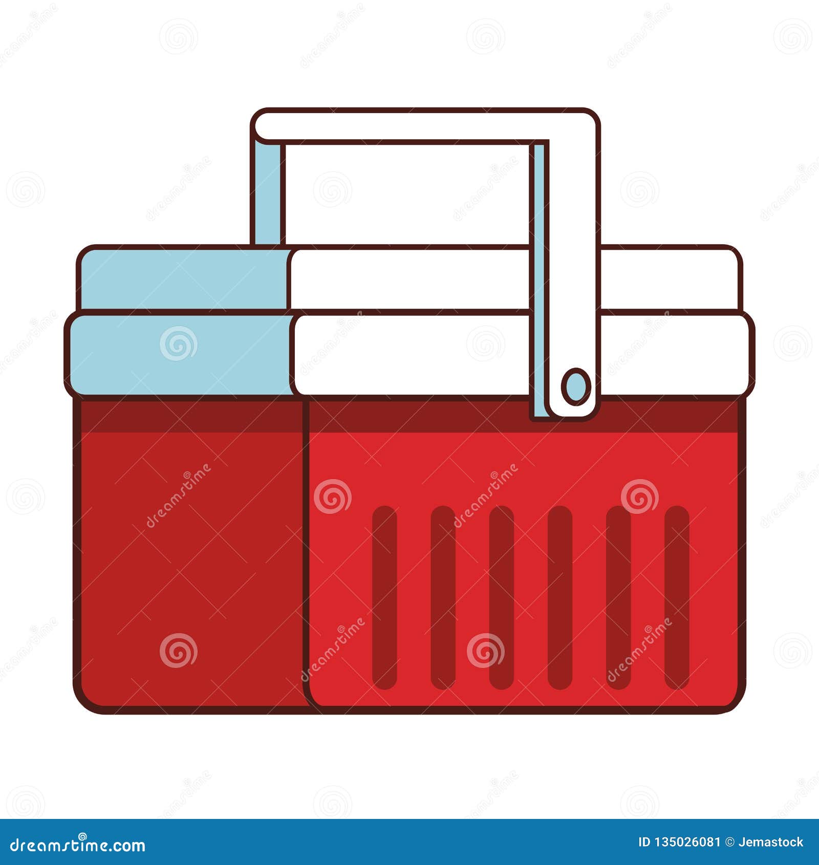 Cooler Container Cartoon Black and White Stock Vector - Illustration of ...