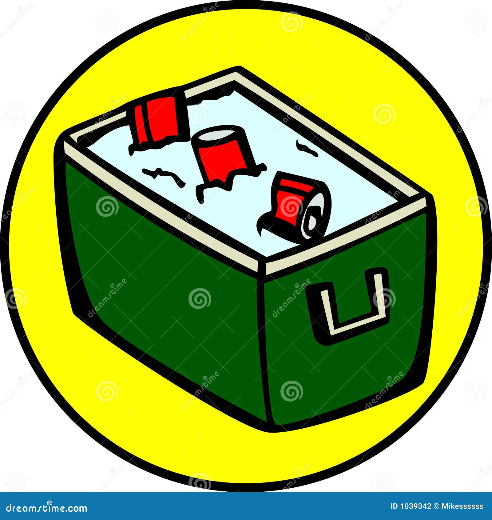 Cooler with Drinks, Cokes, Sodas or Beer. Vector Stock Vector ...
