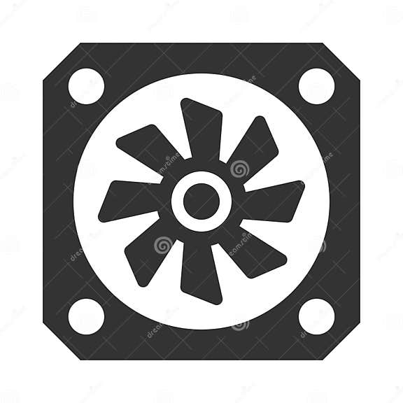 Cooler fan Icon stock vector. Illustration of vector - 315874762