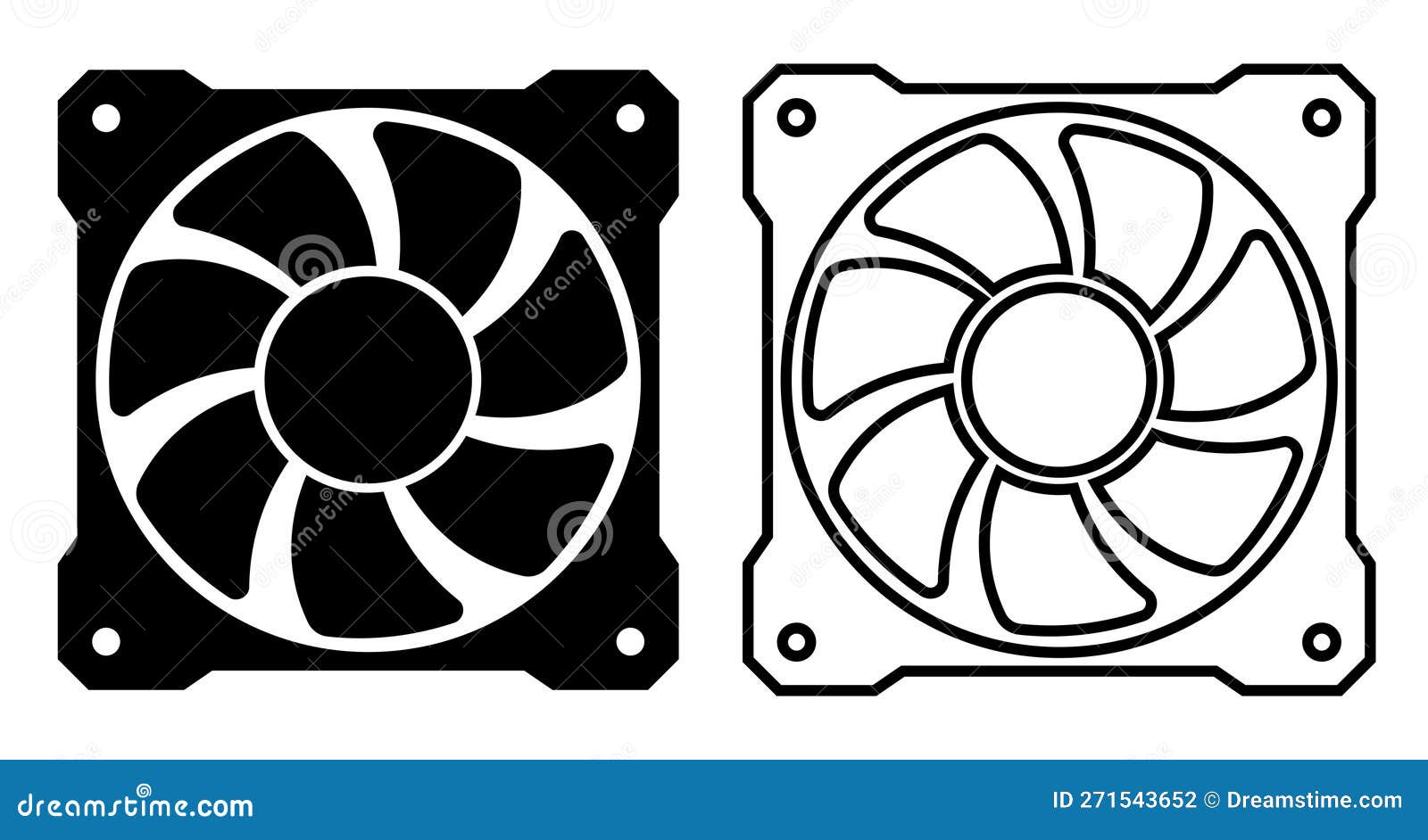 Cooler Fan Icon. Air Ventilation. Computer Cooler PC Hardware. Modern ...